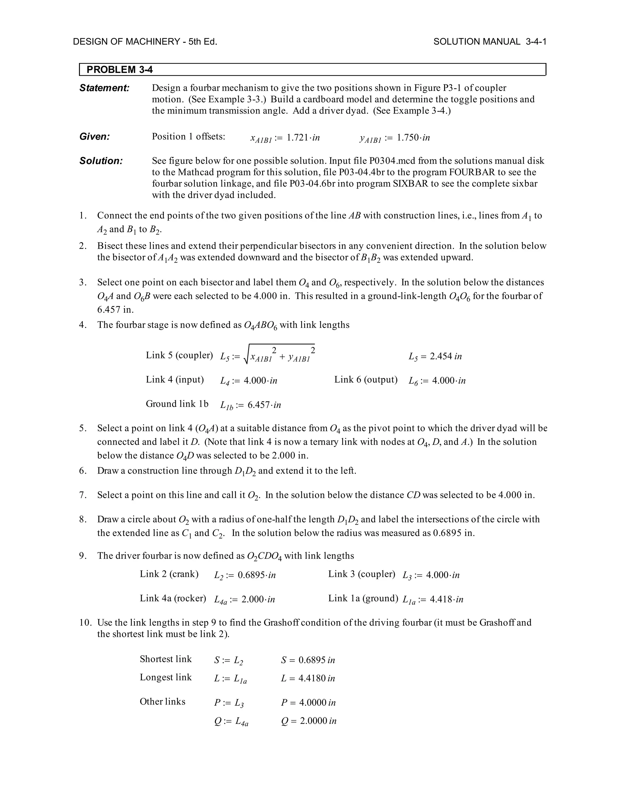 solution manual Design of Machinery: An Introduction to the Synthesis ...