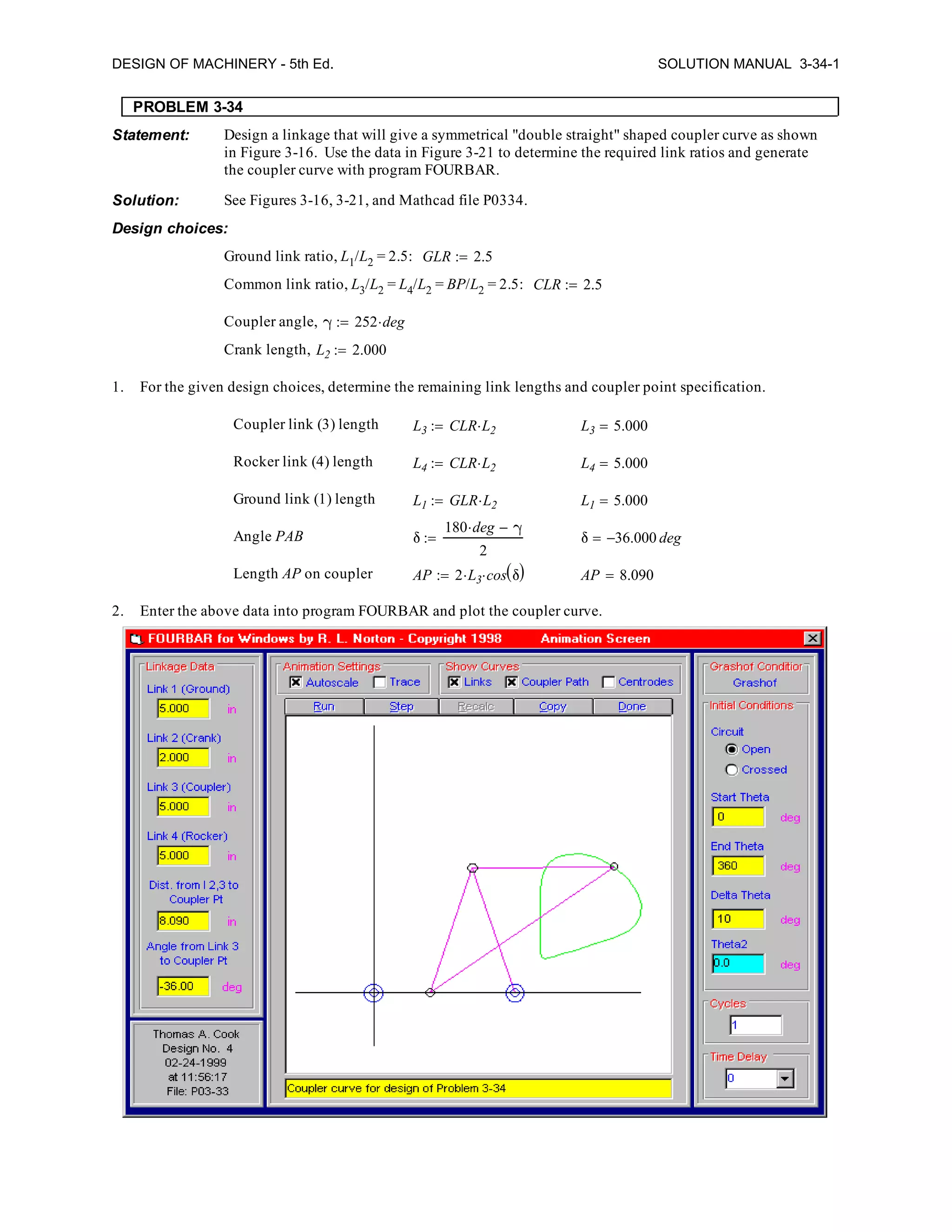 solution manual Design of Machinery: An Introduction to the Synthesis ...