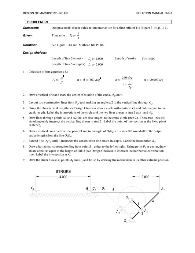 solution manual Design of Machinery: An Introduction to the Synthesis ...