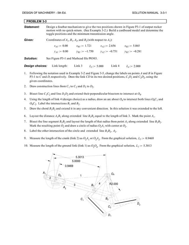 solution manual Design of Machinery: An Introduction to the Synthesis ...