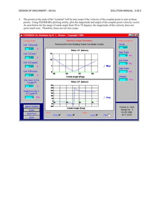 solution manual Design of Machinery: An Introduction to the Synthesis and Analysis of Mechanisms ...
