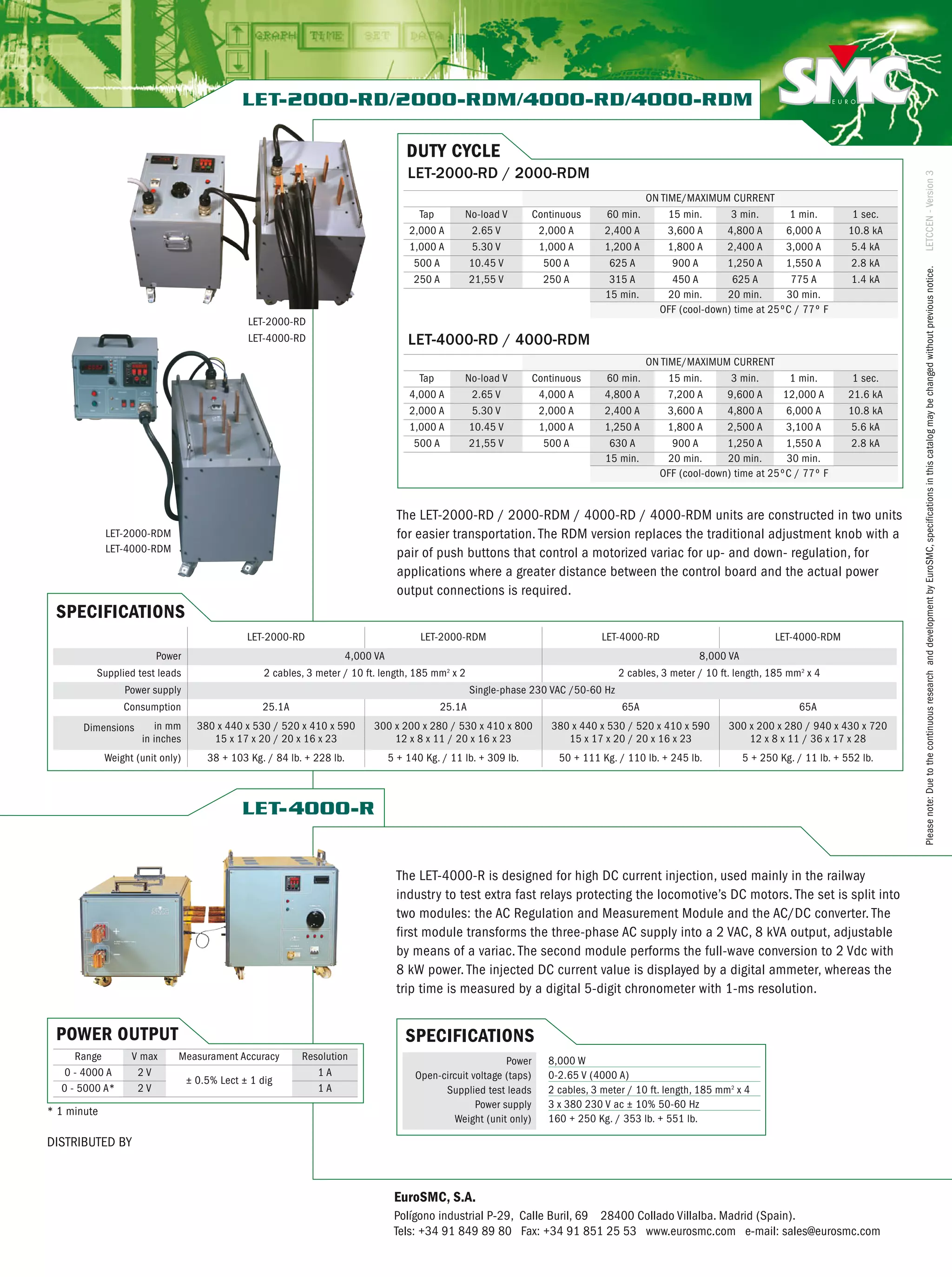 SMC LET Primary Injection Test Sets | PDF