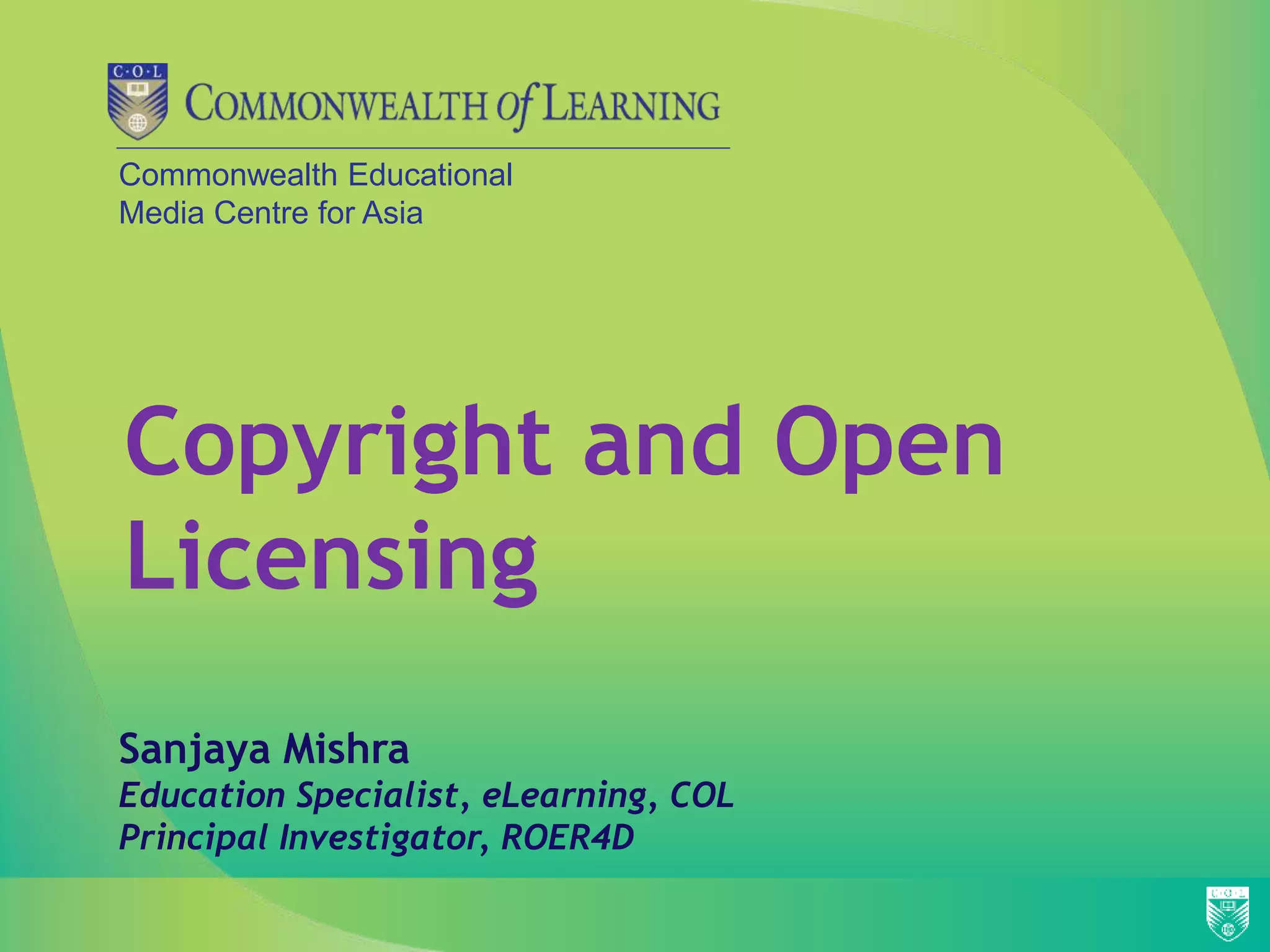 Copyright and Open Licensing | PPT