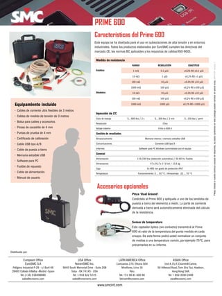 SMC Prime 600 micro ohmmetro dinámico de 600 a | PDF