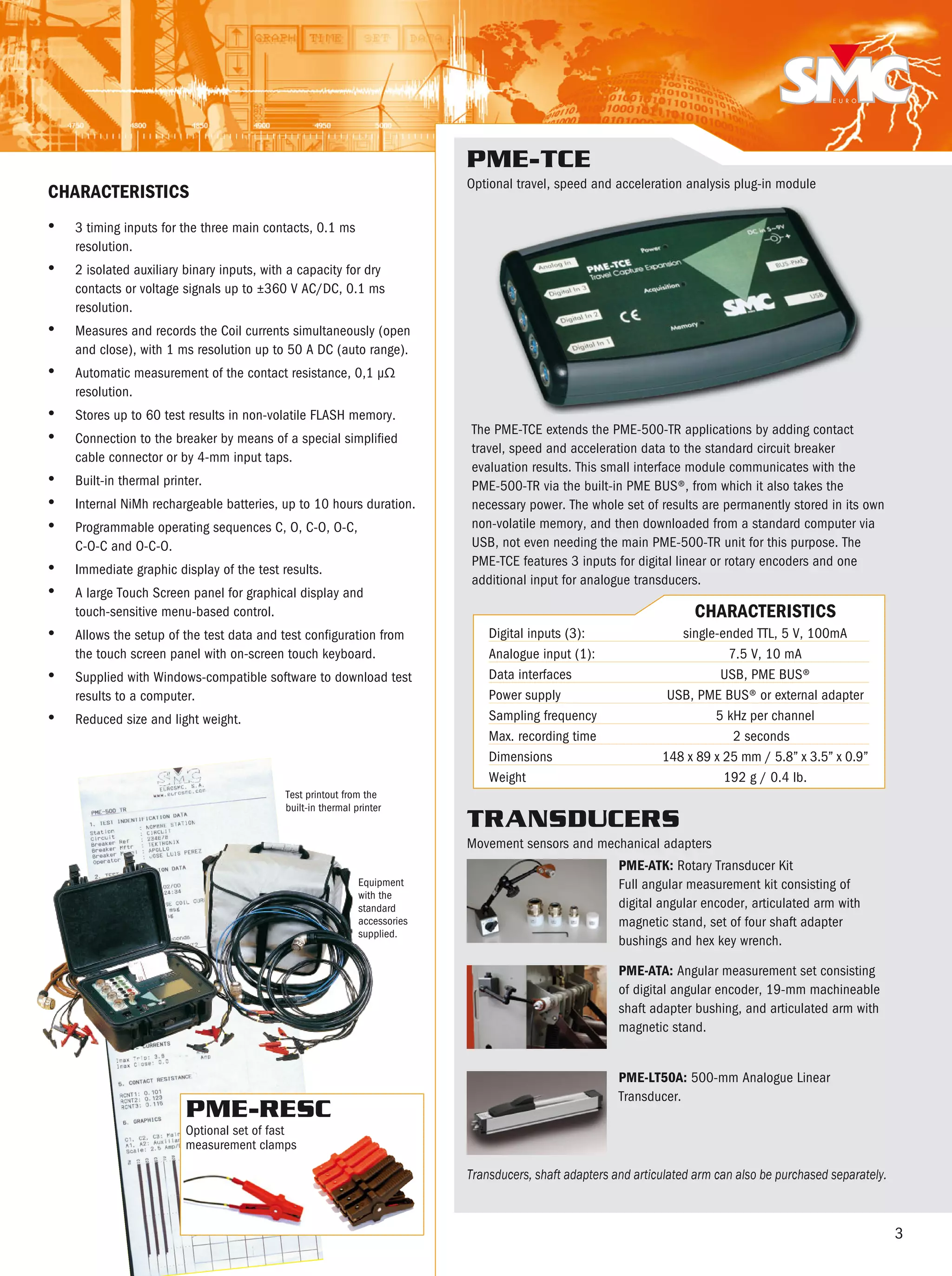 SMC PME-500-TR Circuit Breaker Analyzer | PDF