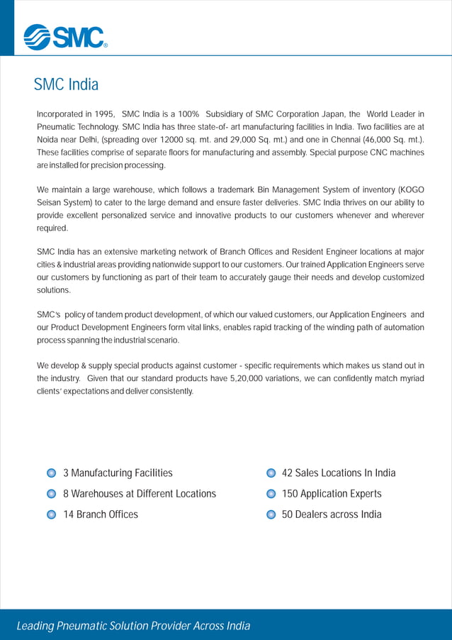 SMC Pneumatics (India) Pvt. Ltd., Noida, Pneumatic Automation Products ...