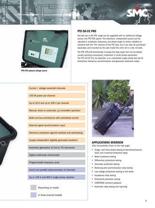 SMC PTE-Range Manual and PC Controlled Relay Test Equipment | PDF