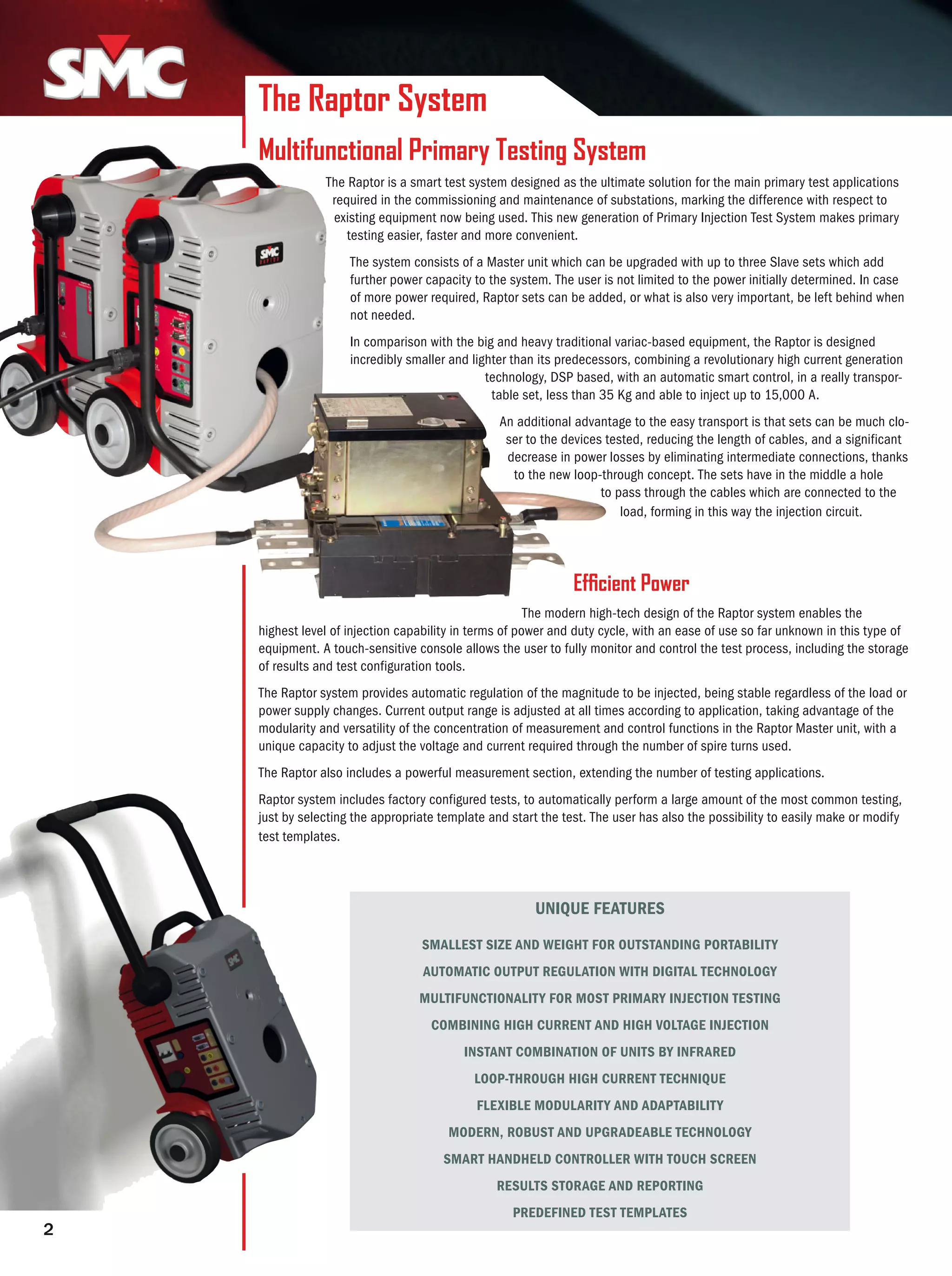 SMC Raptor Primary Injection Test System | PDF