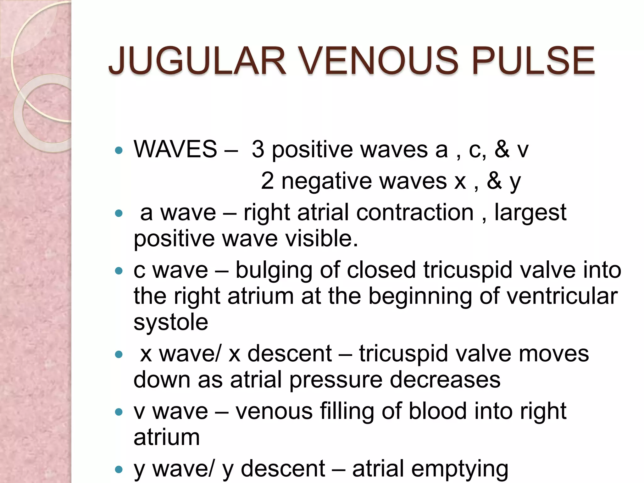 Arterial and venous pulse | PPTX