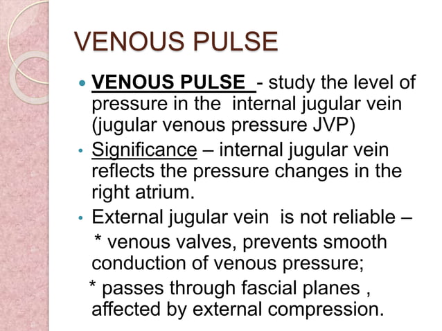 Arterial and venous pulse | PPTX