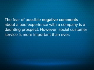 Social Media Customer Service: Handling Negative Comments | PDF