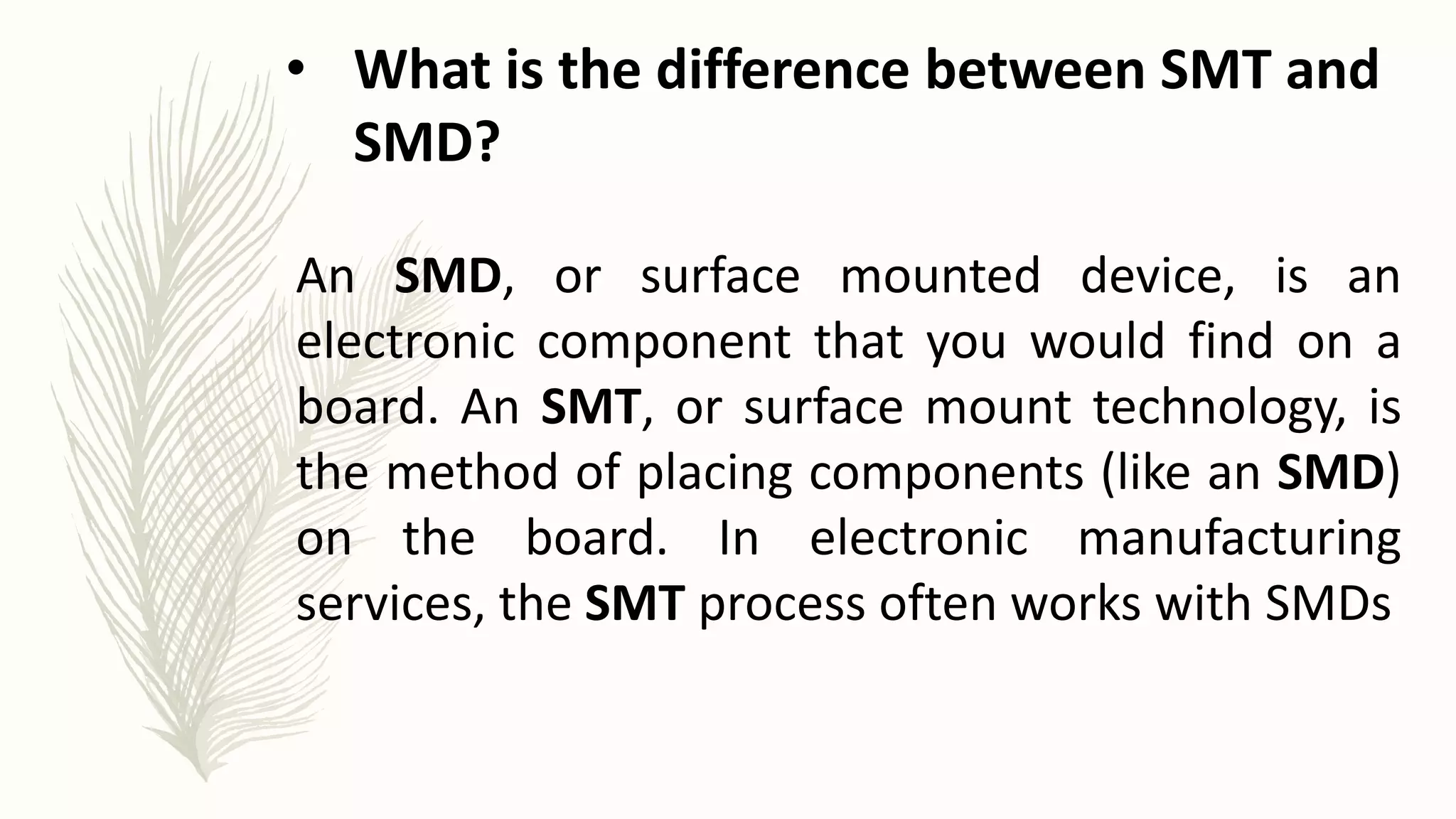 Surface mount Devices(SMD) | PPTX