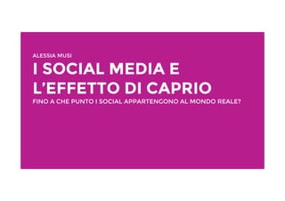 I social media e l'effetto Di Caprio | PDF