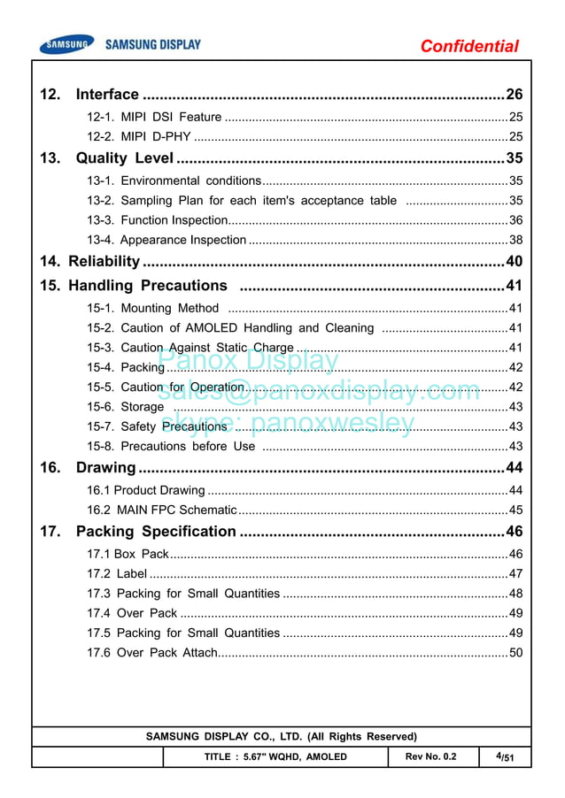 5.7 inch Amoled(1440x2560) Datasheet | PDF | Consumer Electronics | Technology & Computing