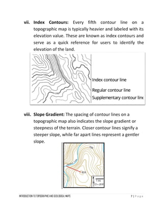 Introduction to topographic and geological maps | PDF
