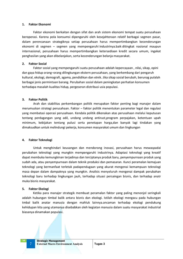 Sm, dessy hayati hakim, prof hapzi ali,external macro environment analysis . universitas mercu ...