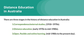 Distance education in Australia by Shuvankar Madhu | PDF