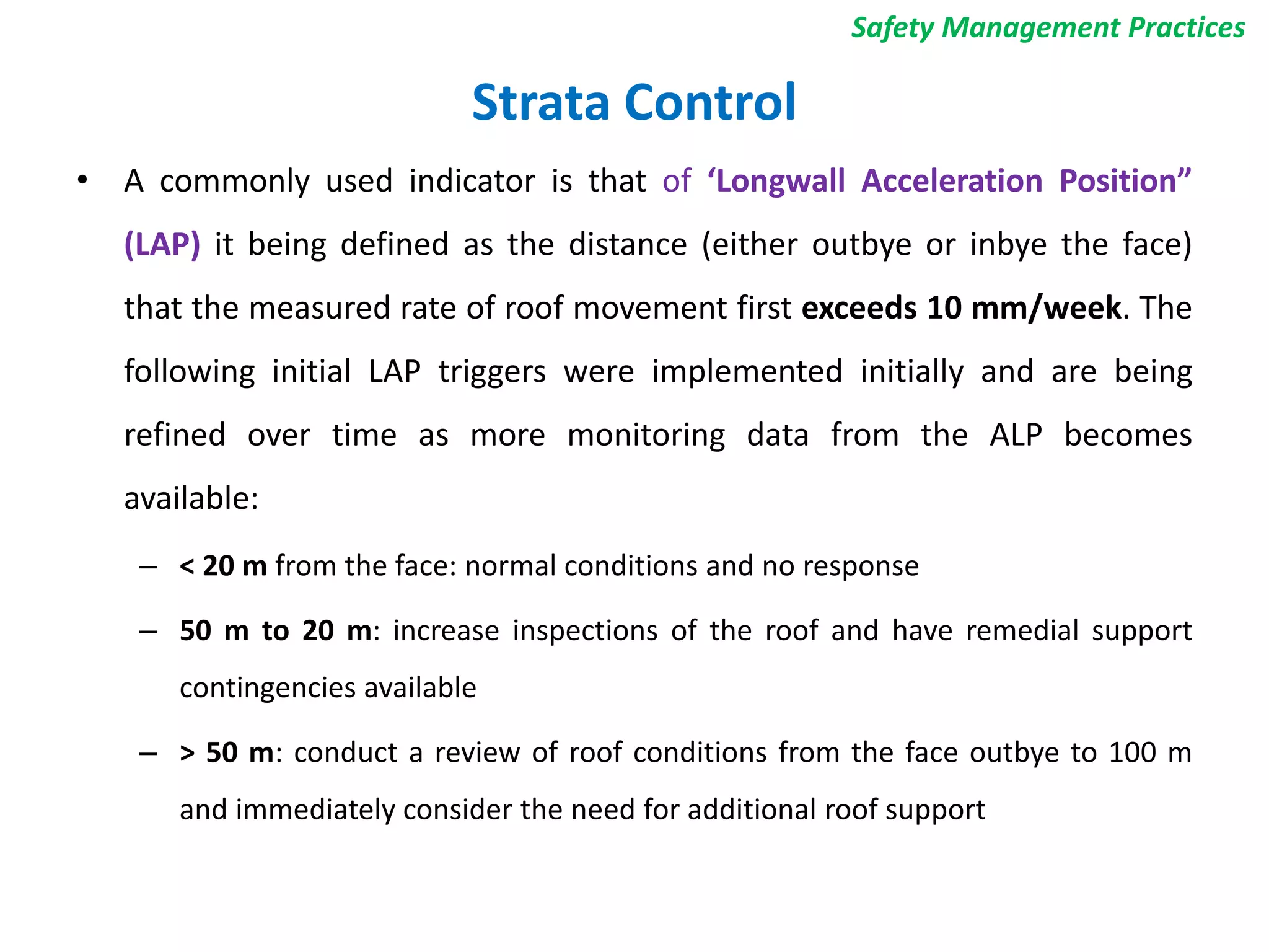 Safety Management of Deep Mechanised Longwall Mine | PPTX