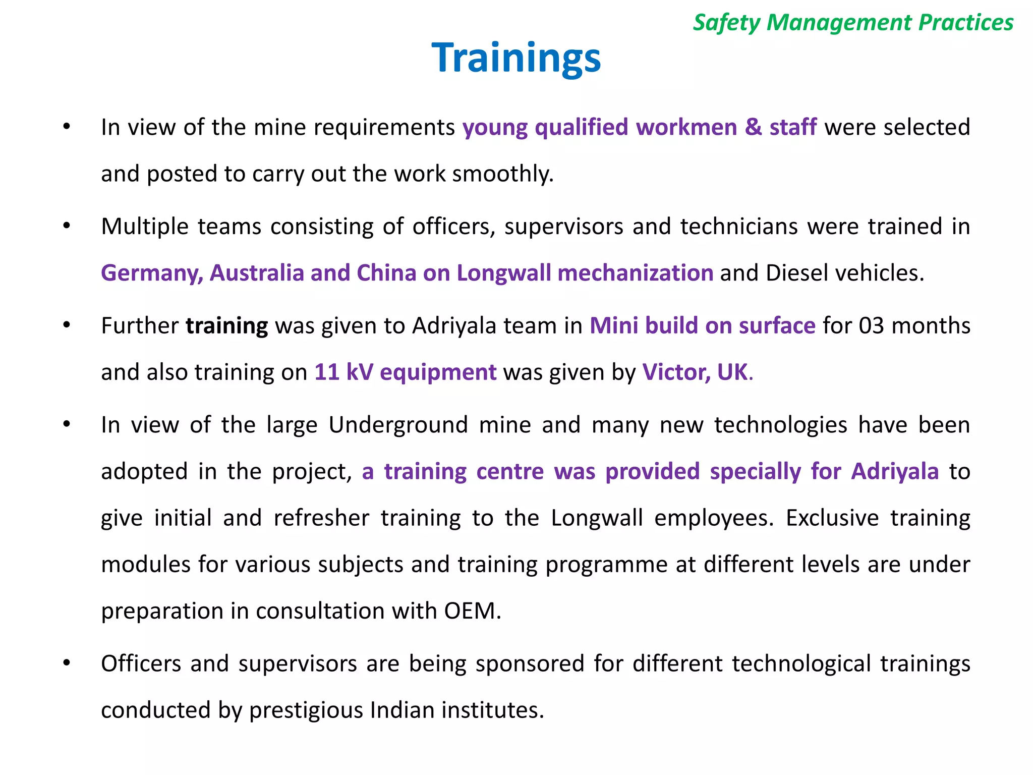 Safety Management of Deep Mechanised Longwall Mine | PPTX