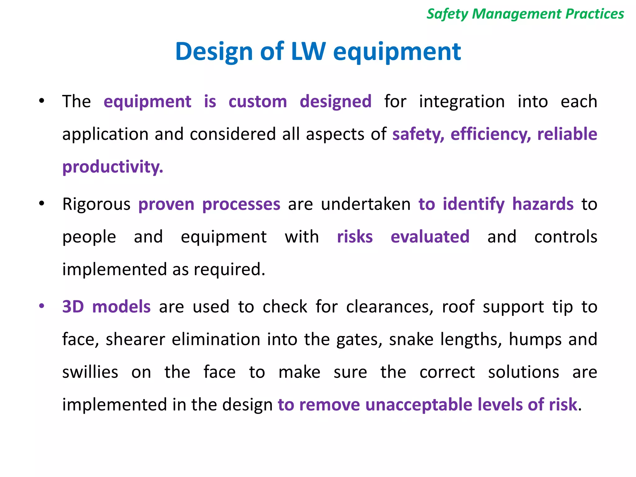 Safety Management of Deep Mechanised Longwall Mine | PPTX