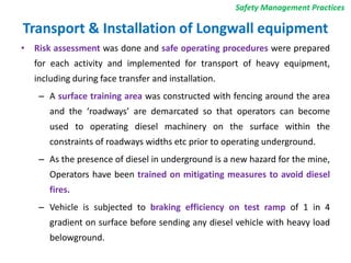 Safety Management of Deep Mechanised Longwall Mine | PPTX