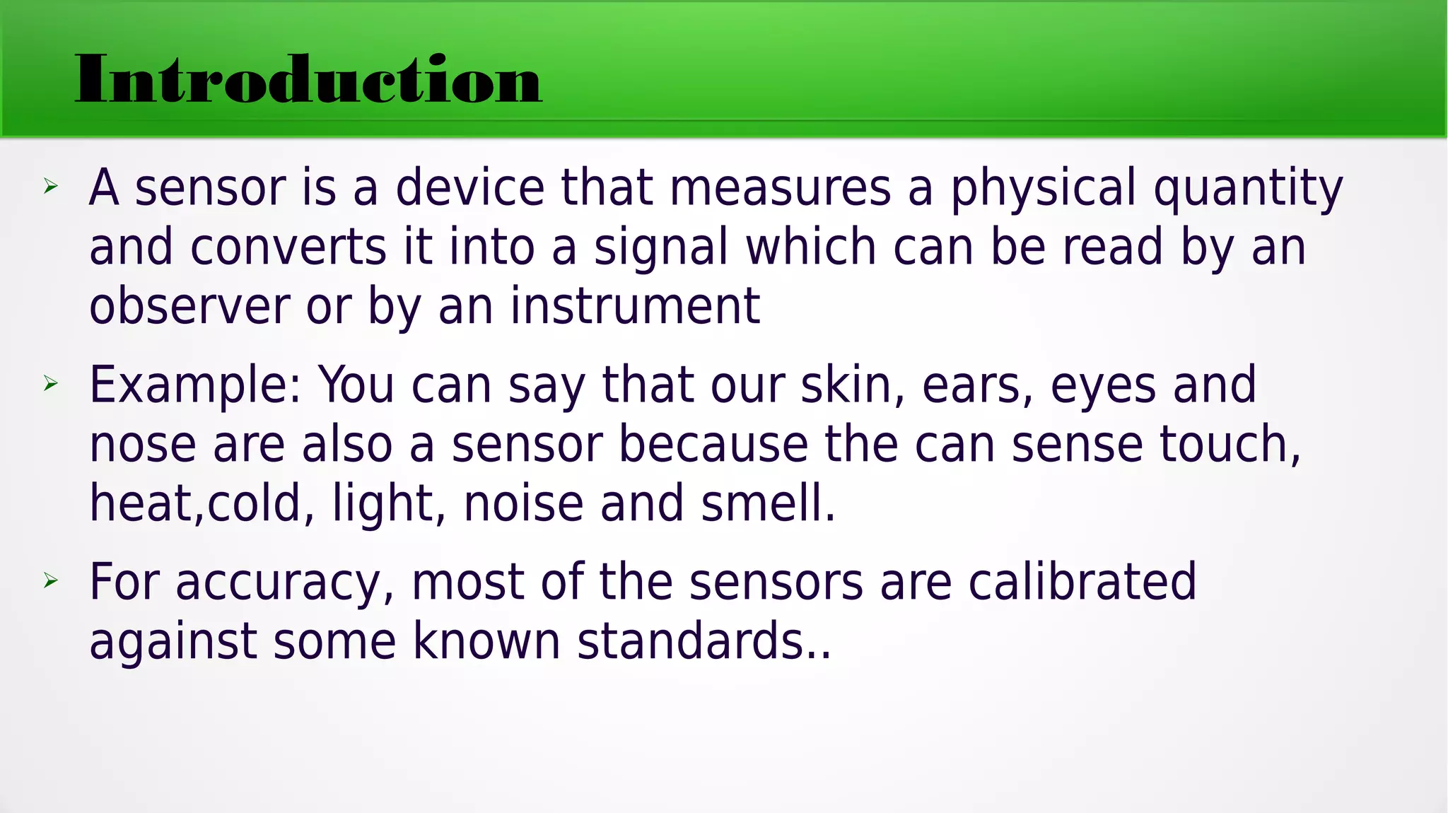 Sensor Technology ppt | ODP