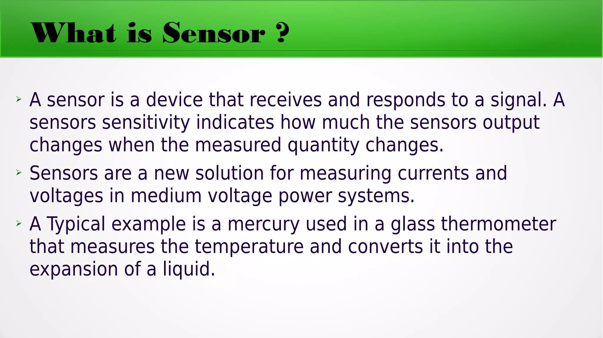 Sensor Technology ppt | ODP
