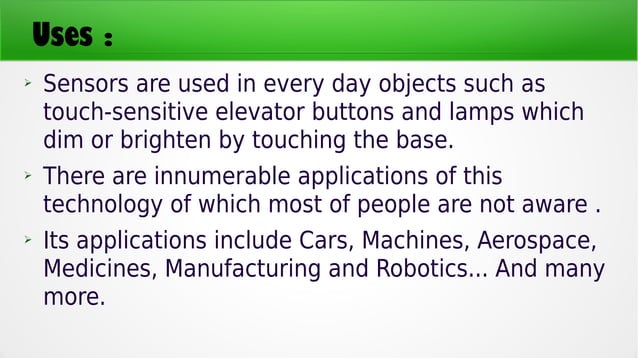 Sensor Technology ppt | ODP