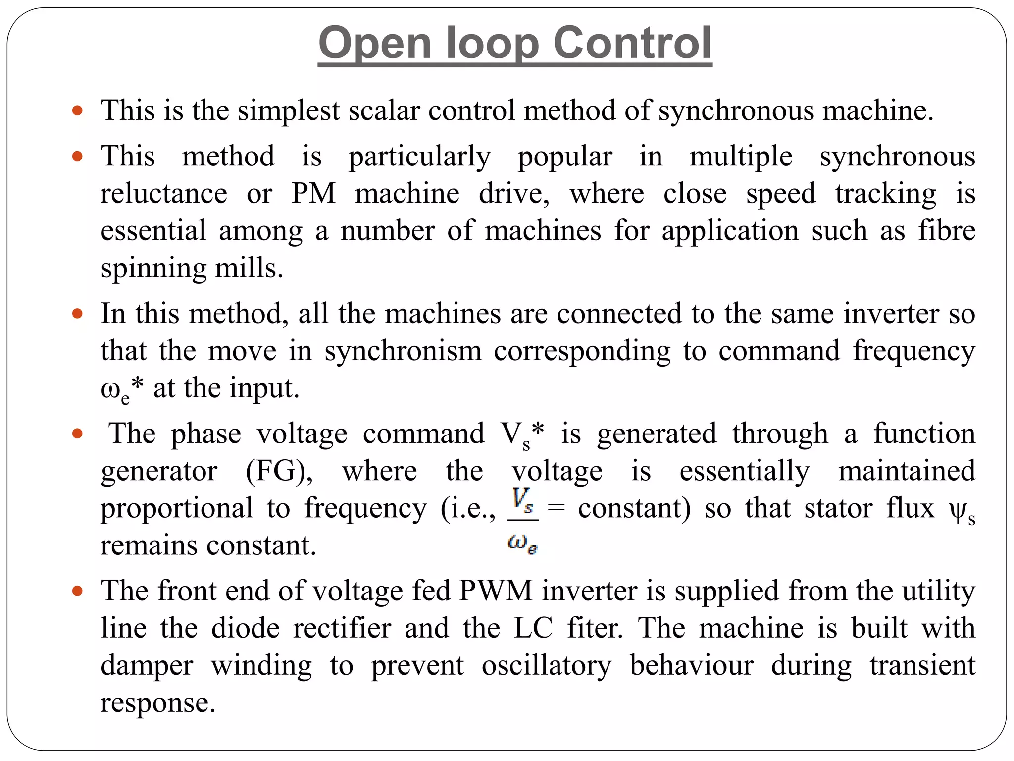 Speed Control of Synchronous Motor | PPTX