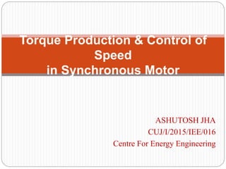 Speed Control of Synchronous Motor | PPTX