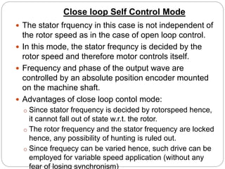 Speed Control of Synchronous Motor | PPTX