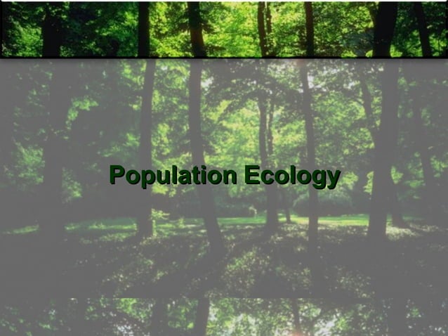 population ecology | PPT