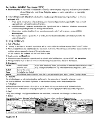 Smd bio1 guidelines and class rules | PDF