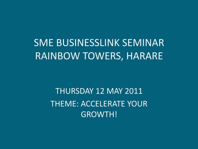 Sme businesslink-seminar | PPT