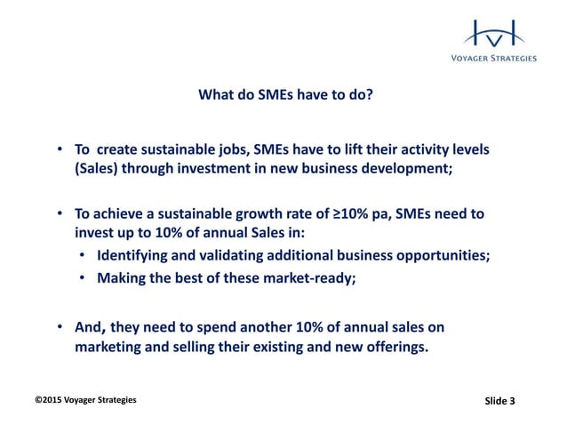 Sme jobs growth strategy development | PPT