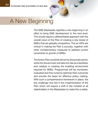 Malaysia SME Masterplan 2012 - 2020 the Game Changer | PDF