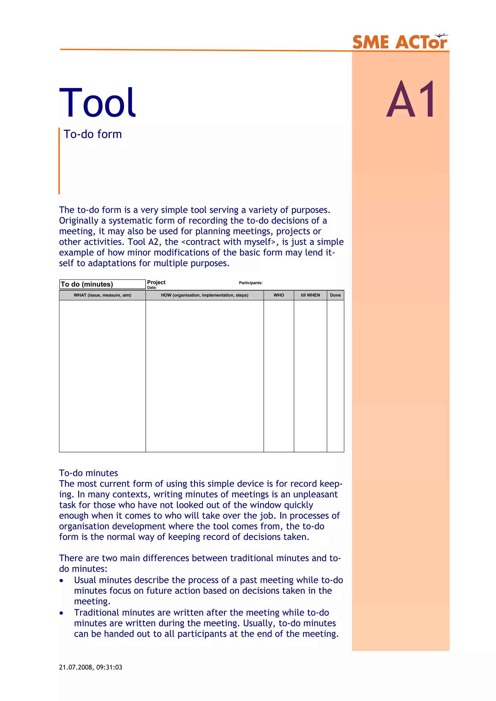 A01 To do Form | PDF