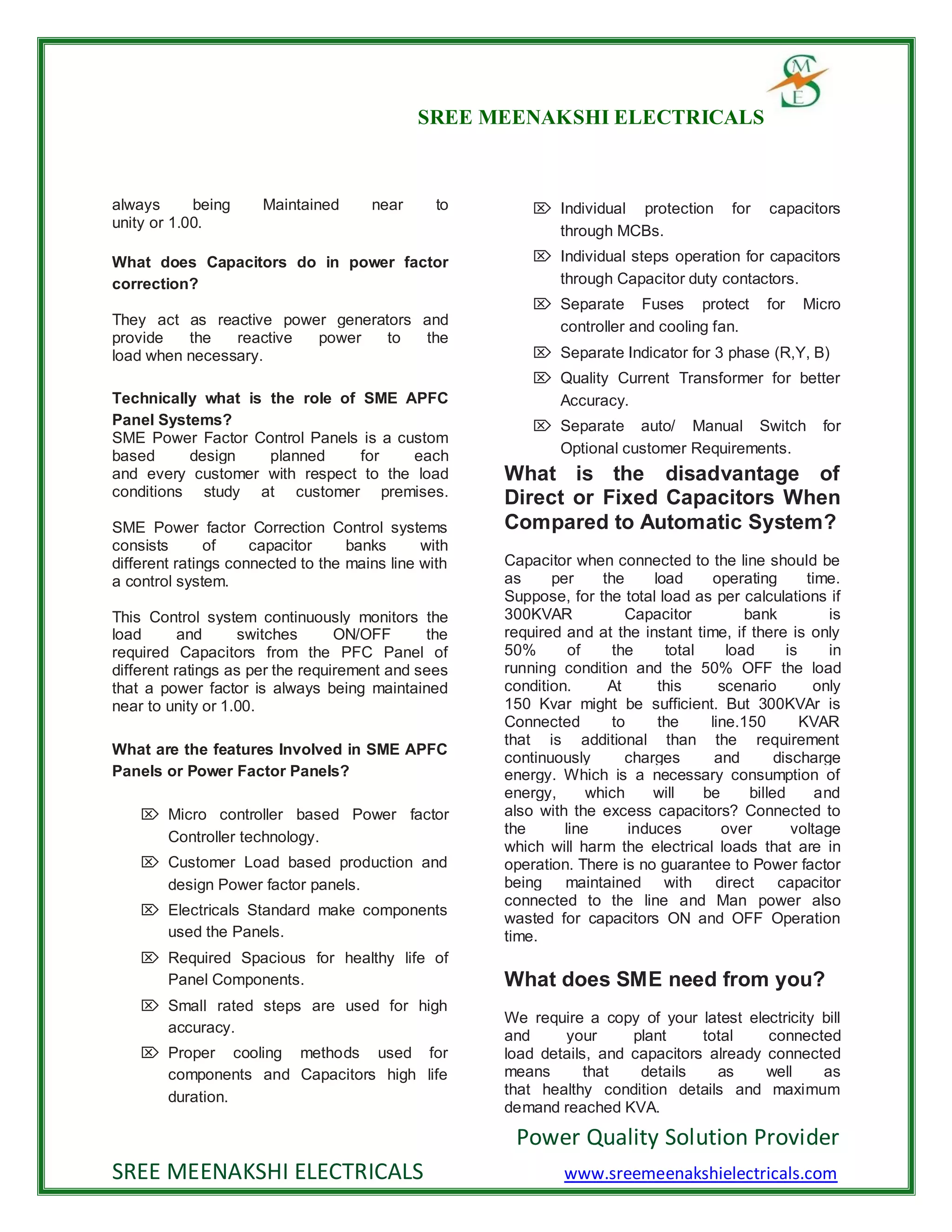 Sme apfc panel catalogue | PDF