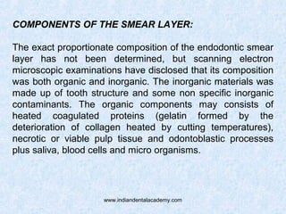 Smear layer / dental courses | PPT