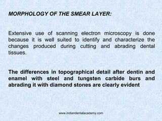 Smear layer / dental courses | PPT
