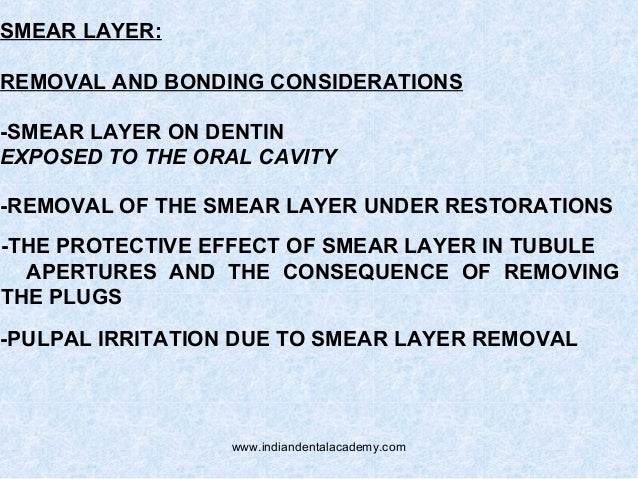 Smear layer / dental courses