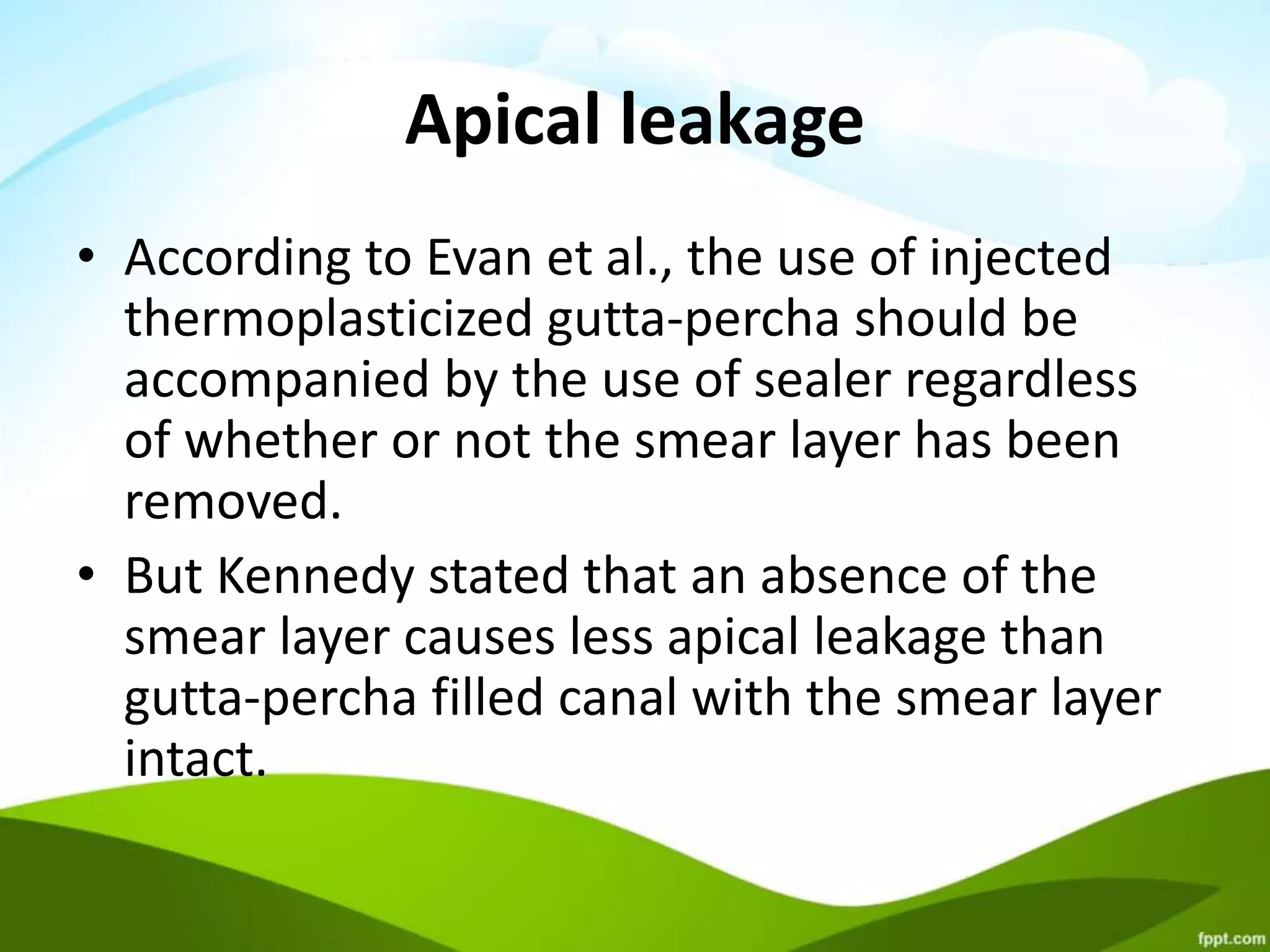 The Smear layer in endodontics | PPTX