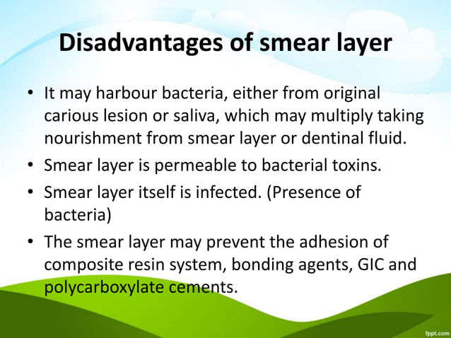The Smear layer in endodontics | PPT