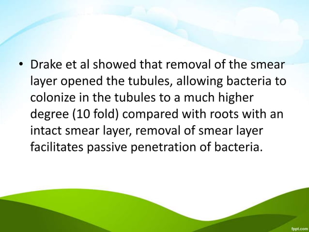 The Smear layer in endodontics | PPTX | Dental Health | Diseases and ...