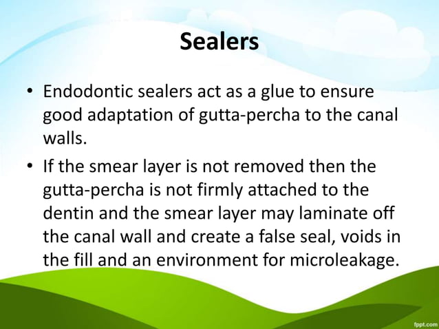 The Smear layer in endodontics | PPTX | Dental Health | Diseases and ...