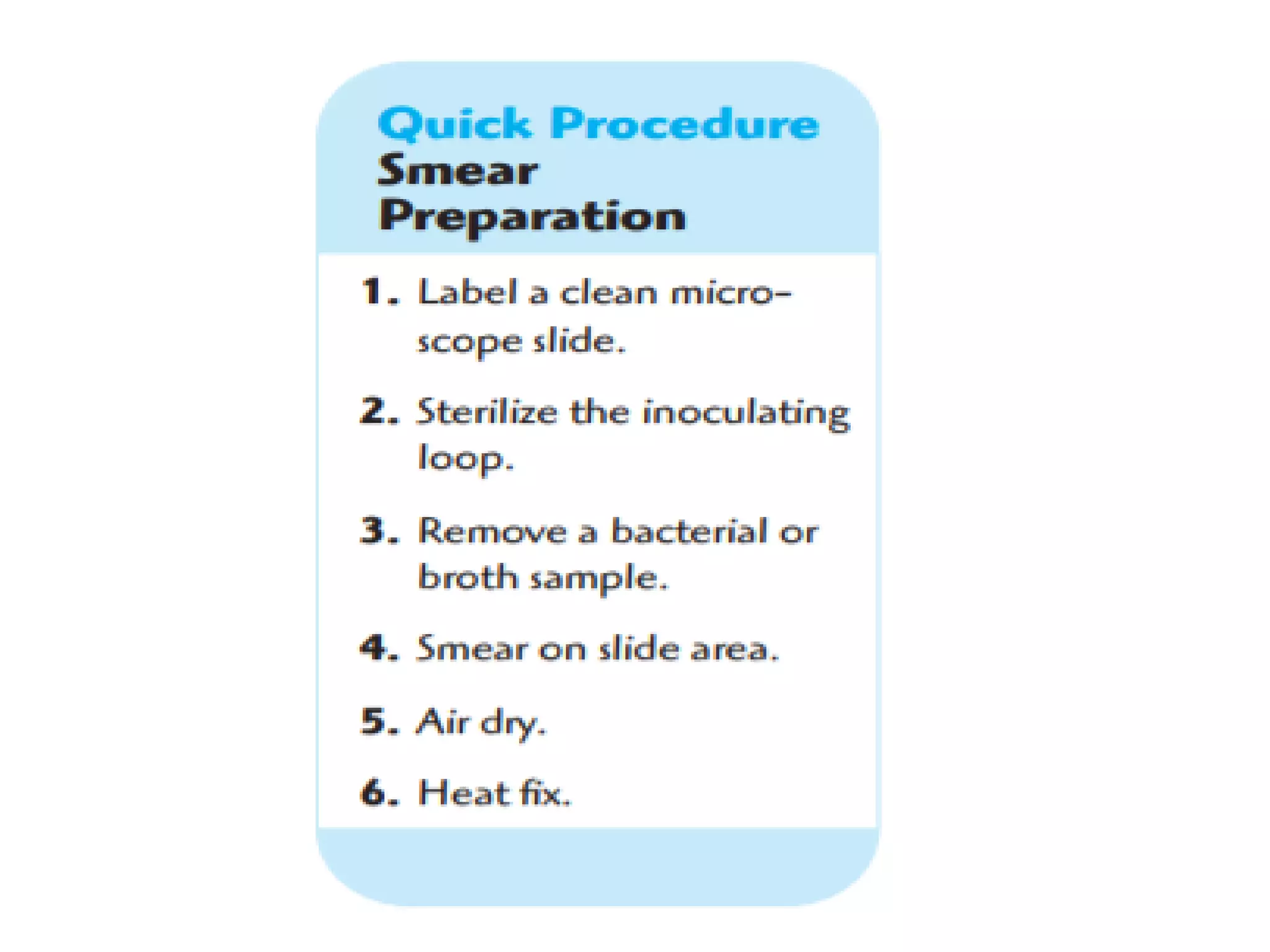 Bacterial Smear preparation | PDF