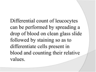 Smear preparation for differential leucocyte count | PPT