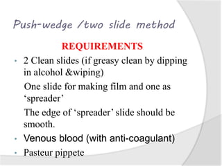Smear preparation for differential leucocyte count | PPT