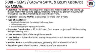 Some relevant #Credit Schemes for #MSMEs | PPT