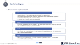 SME Consulting - Risk Management Planning | PPT